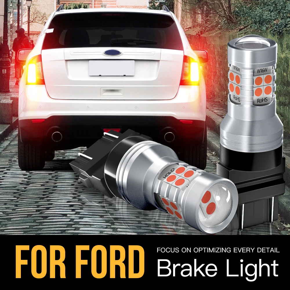2pcs 3157 T25 P27/7W Canbus LED Brake Light Blub Lamp For Ford Edge ...