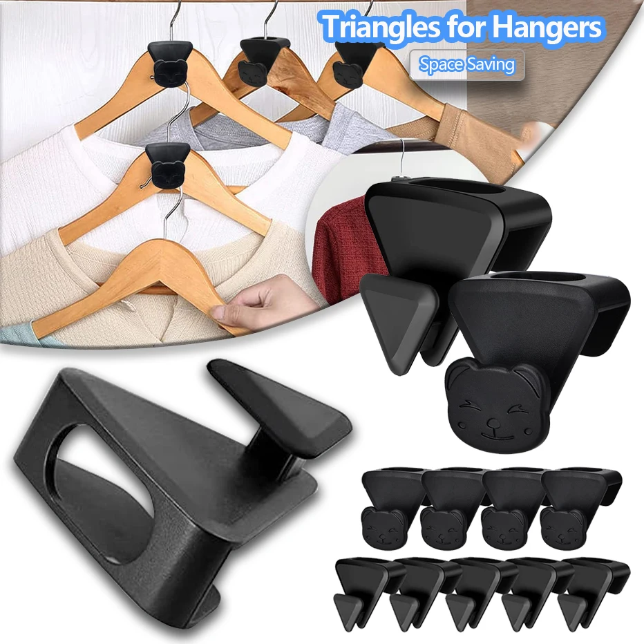Space Saving Hanger Hooks Closet Triangles Clothes Hanger Connector ...