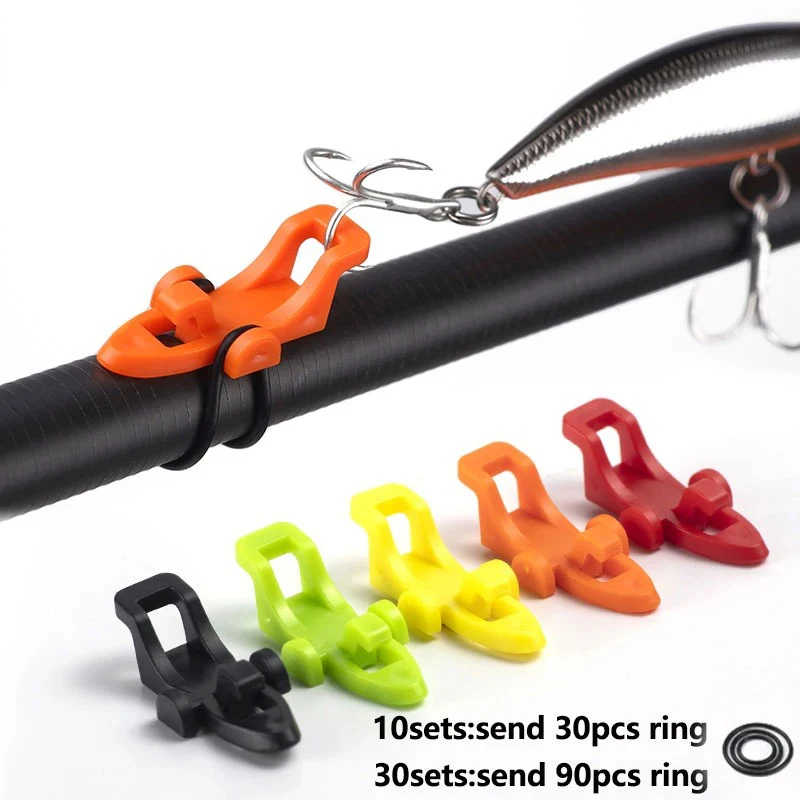 10-30pcs Fishing Rod Pole Hook Keeper Lure Bait Holder Lure Accessories ...