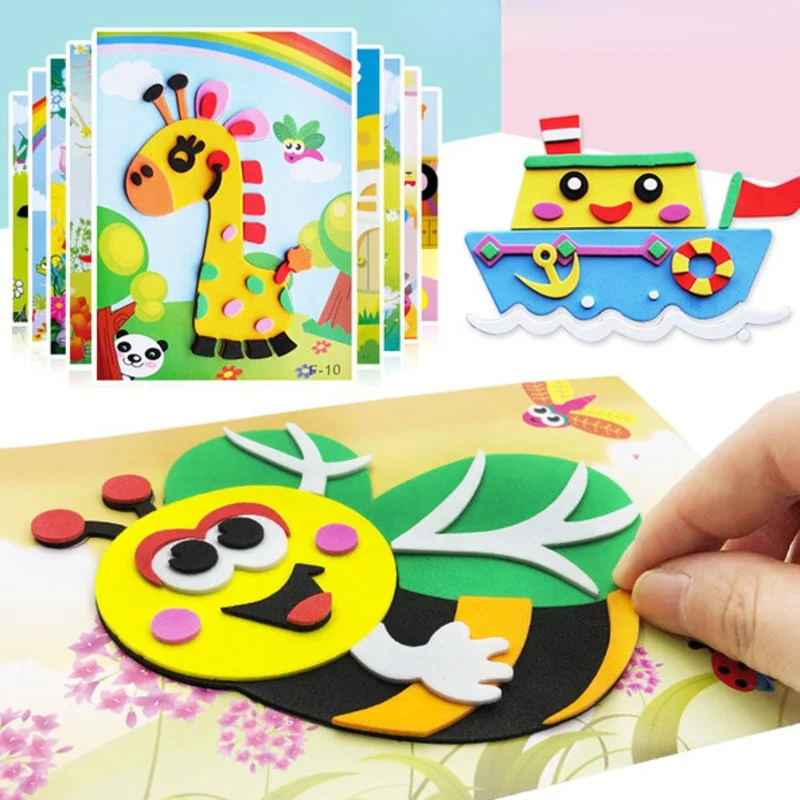 Diy Creatieve Cartoon Dier 3D Eva Foam Sticker Puzzel 20 Stijlen ...