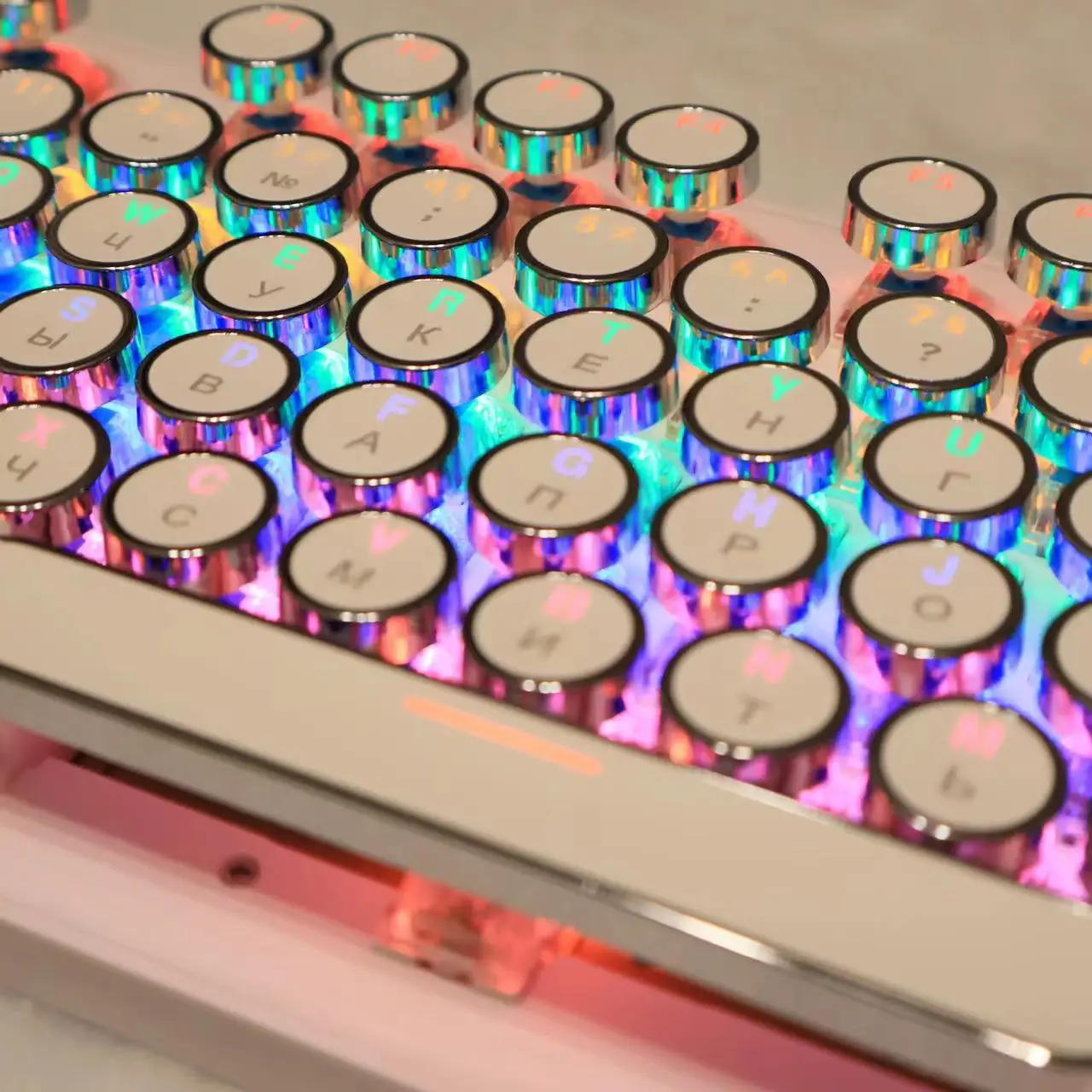 104-Keys-Circular-Russian-Keycaps-Universal-Round-Key-Cap-PBT-for ...