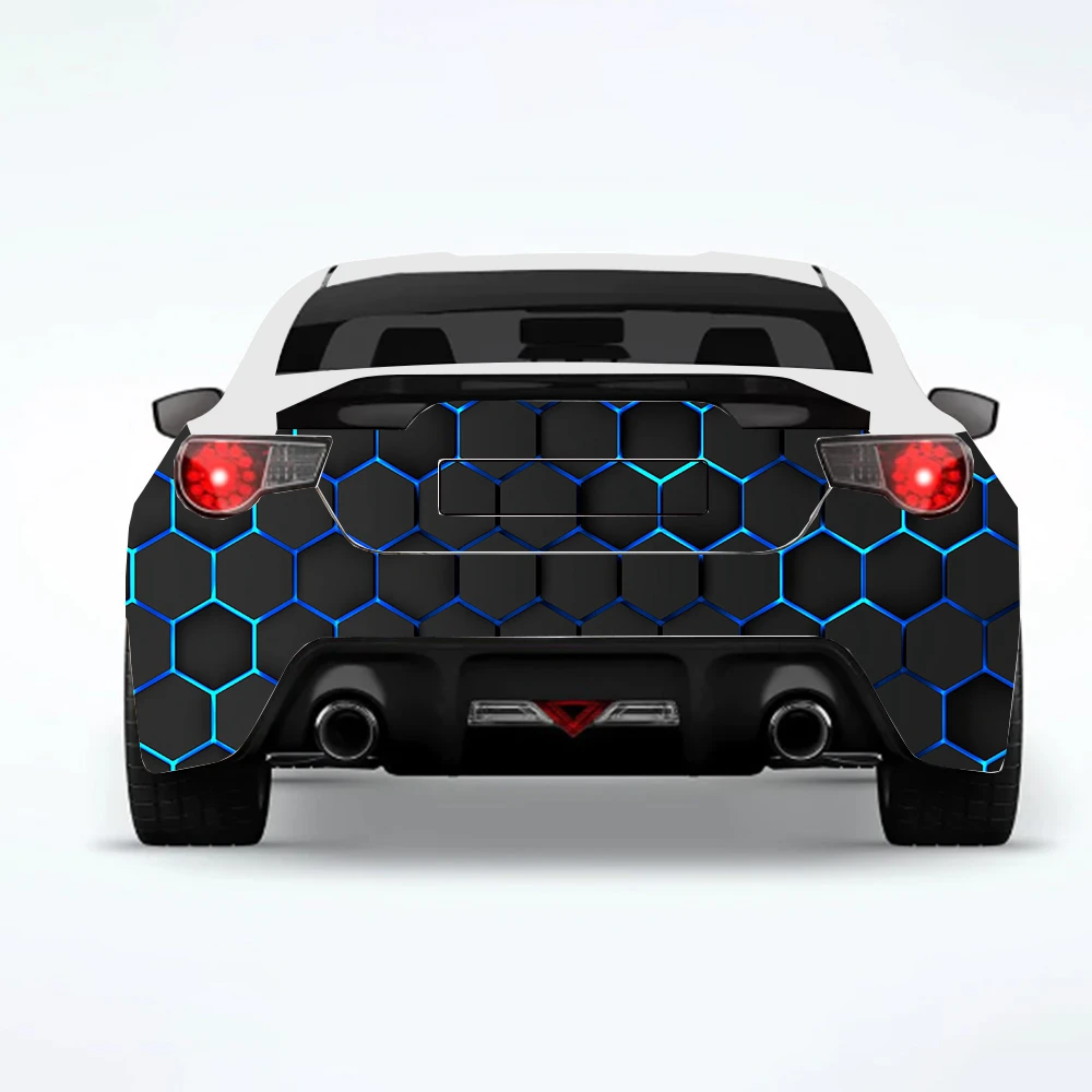 Honeycomb Hexagonal Car Sticker Rear Car Rear Appearance Modification ...