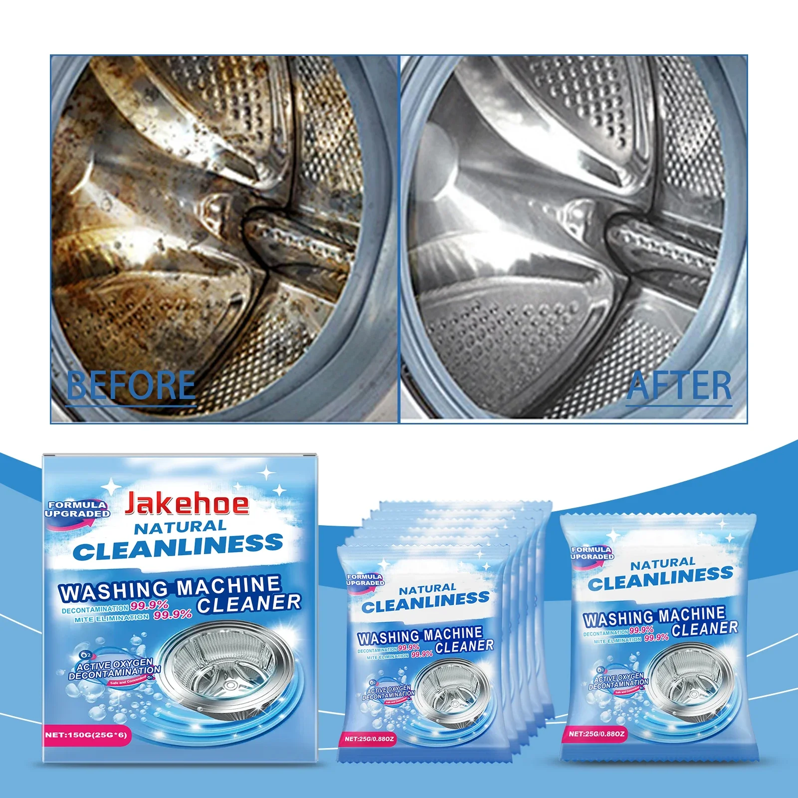 washing machine decontamination cleaning powder, remove dirt and odor ...
