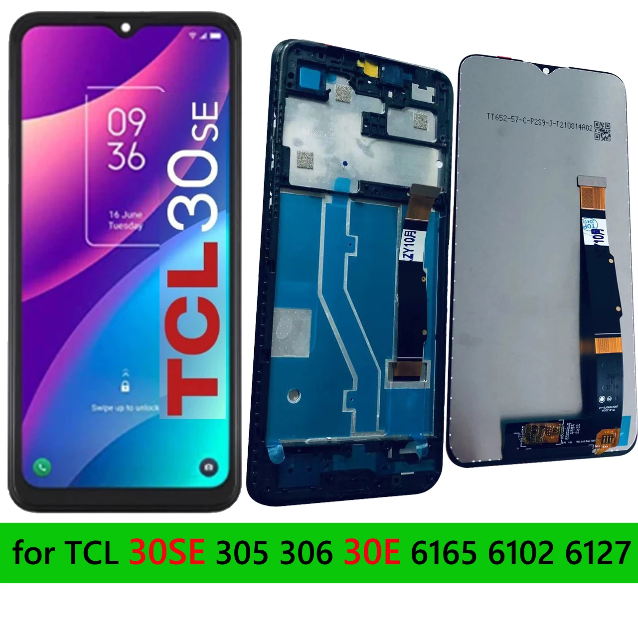 Pantalla LCD de repuesto para teléfono móvil, digitalizador táctil para TCL 30E 30SE 30 SE 305 ...