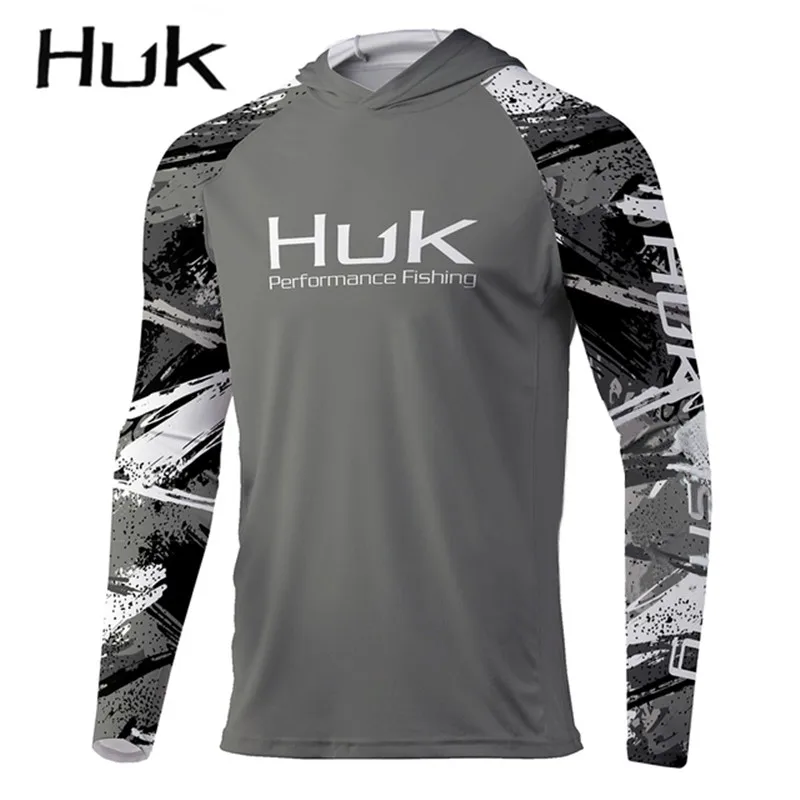 남성용 낚시 후드 셔츠, 긴 소매 빠른 건조 스웨트 셔츠, HUK 여름 통기성 성능 낚시 의류| | - AliExpress