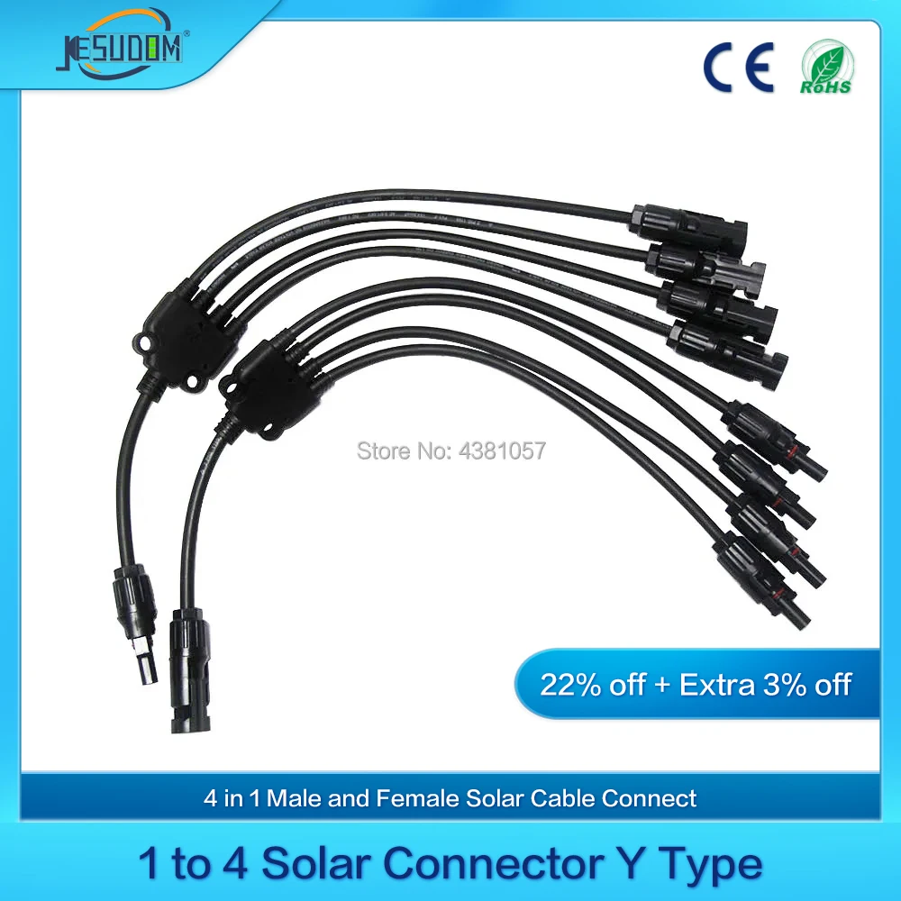 1-to-4-Solar-Connector-Y-Type-4-in-1-Male-and-Female-Solar-Cable ...