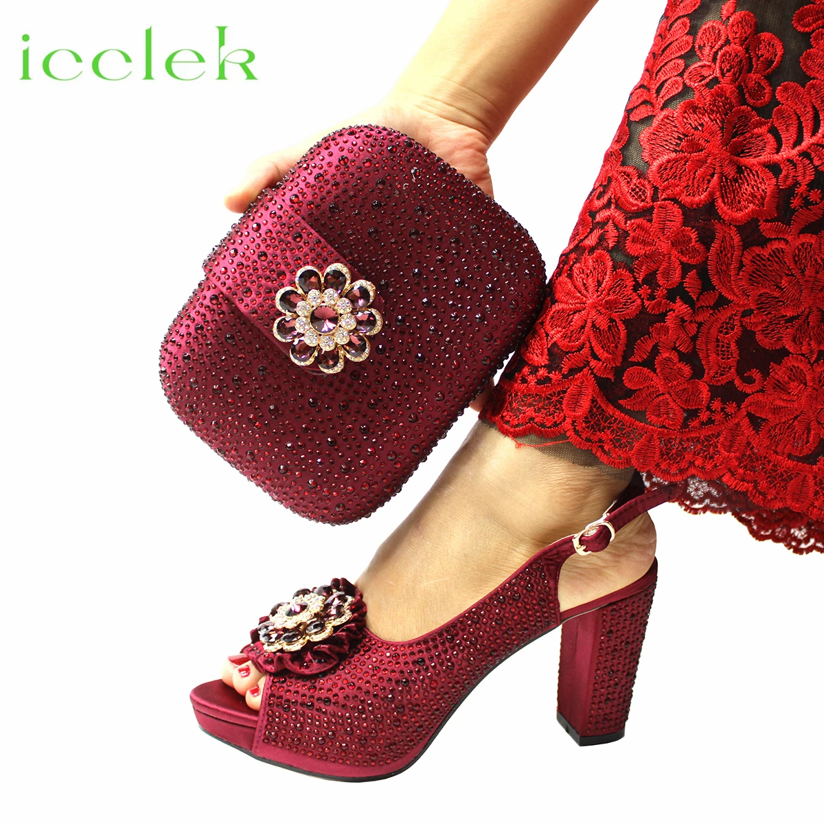 Wine-Color-2023-High-Heels-Sandals-Fashion-Rhinestone-Sexy-Nigerian ...