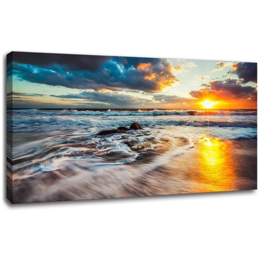 Full-diamond-painting-Sunset-sea-view-picture-cross-stitch-diamond ...