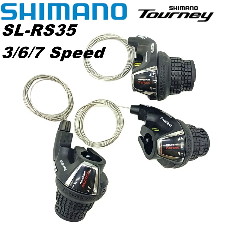 SHIMANO Tourney 3x6/7 Speed Shifters SL-RS35 REVOSHIFT Shift Lever 3×6s ...