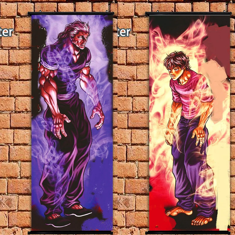 Anime Poster Baki's Path Baki-dou Hanma Baki Dorian Wall Scroll Art ...