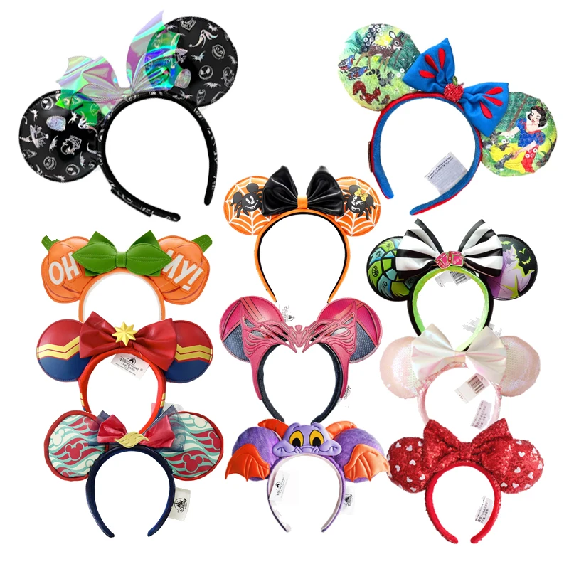 Lates-Disney-Mickey-Mouse-Headband-Snow-White-Red-Apple-Big-Bows-LED ...