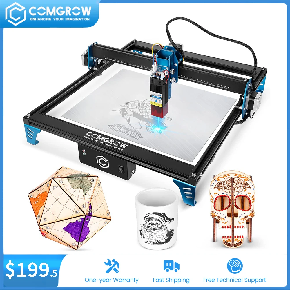 Comgrow – Graveur Laser Cnc De Haute Précision 48w, Machine À Graver ...