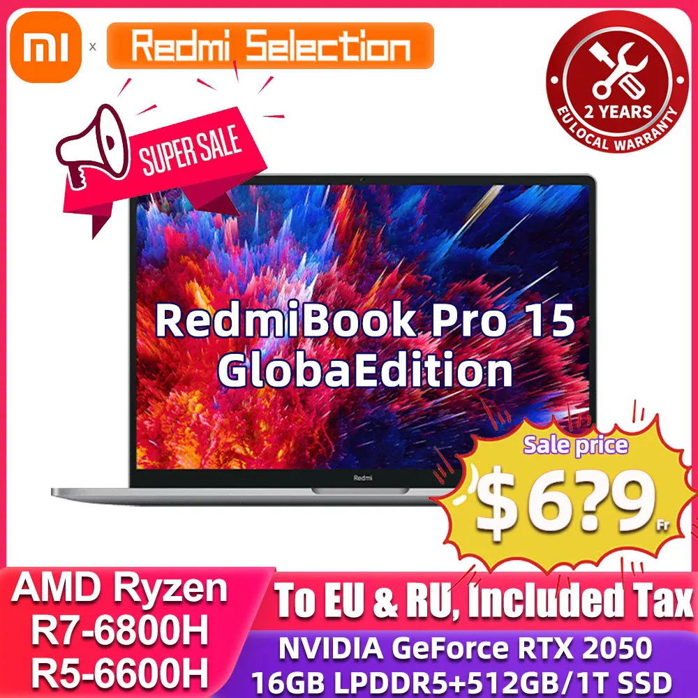 lowest-Price-Xiaomi-Laptop-RedmiBook-Pro-15-Ryzen-R7-6800H-R5-6600H ...