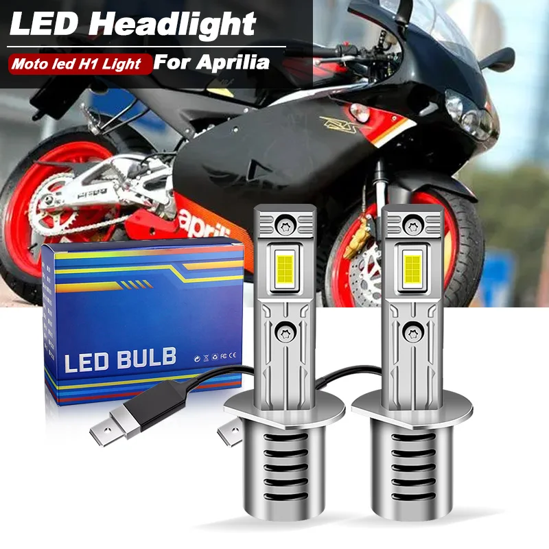 1/2PCS Motorcycle H1 LED Headlight Bulbs 20000lm 6500k For Aprilia ...