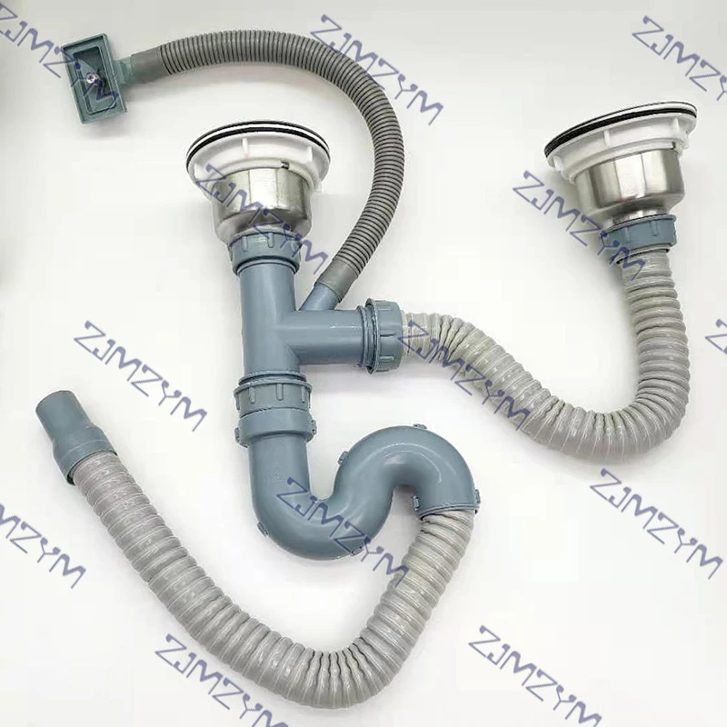 Tubo-de-drenagem-duplo-para-cozinha-e-banheiro-Double-Basin-Fittings ...