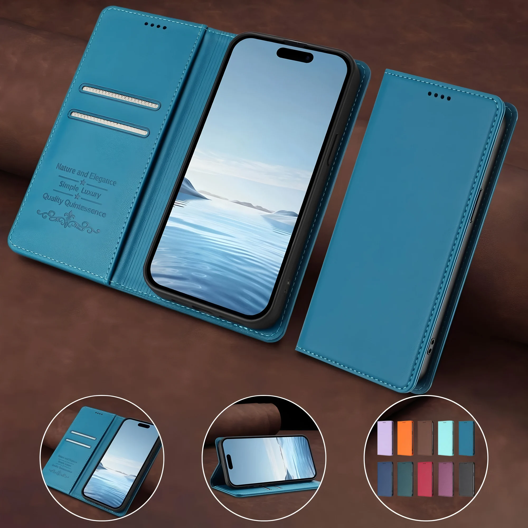 Leather Flip Wallet Case For Honor X9C Smart X8C X7C X6C X9B X8B X7B ...