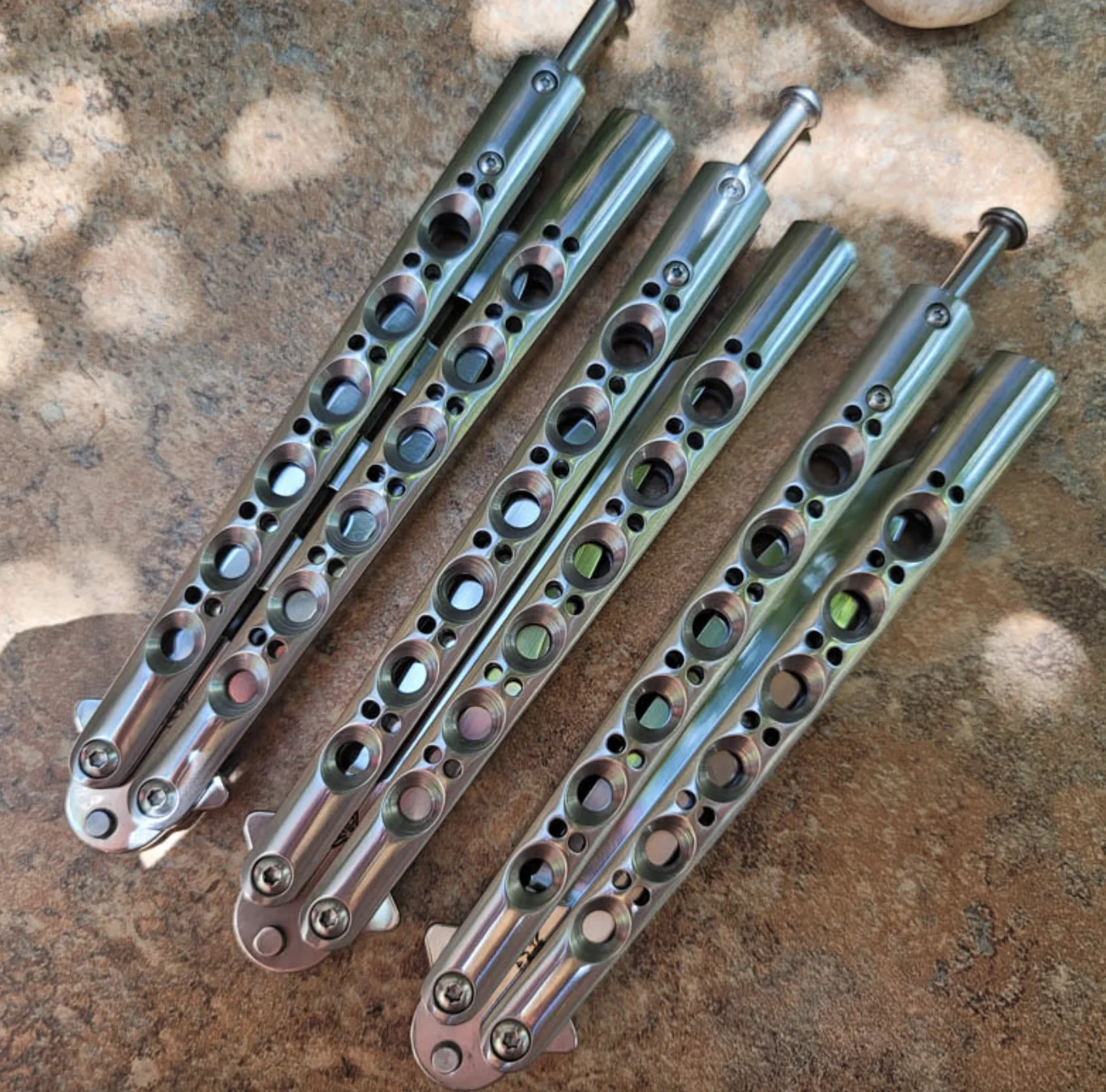 THEONE-BM42-BM43-BM40-Balisong-Trainer-New-Version-Mirror-Models-440C-Steel-Butterfly-Training ...