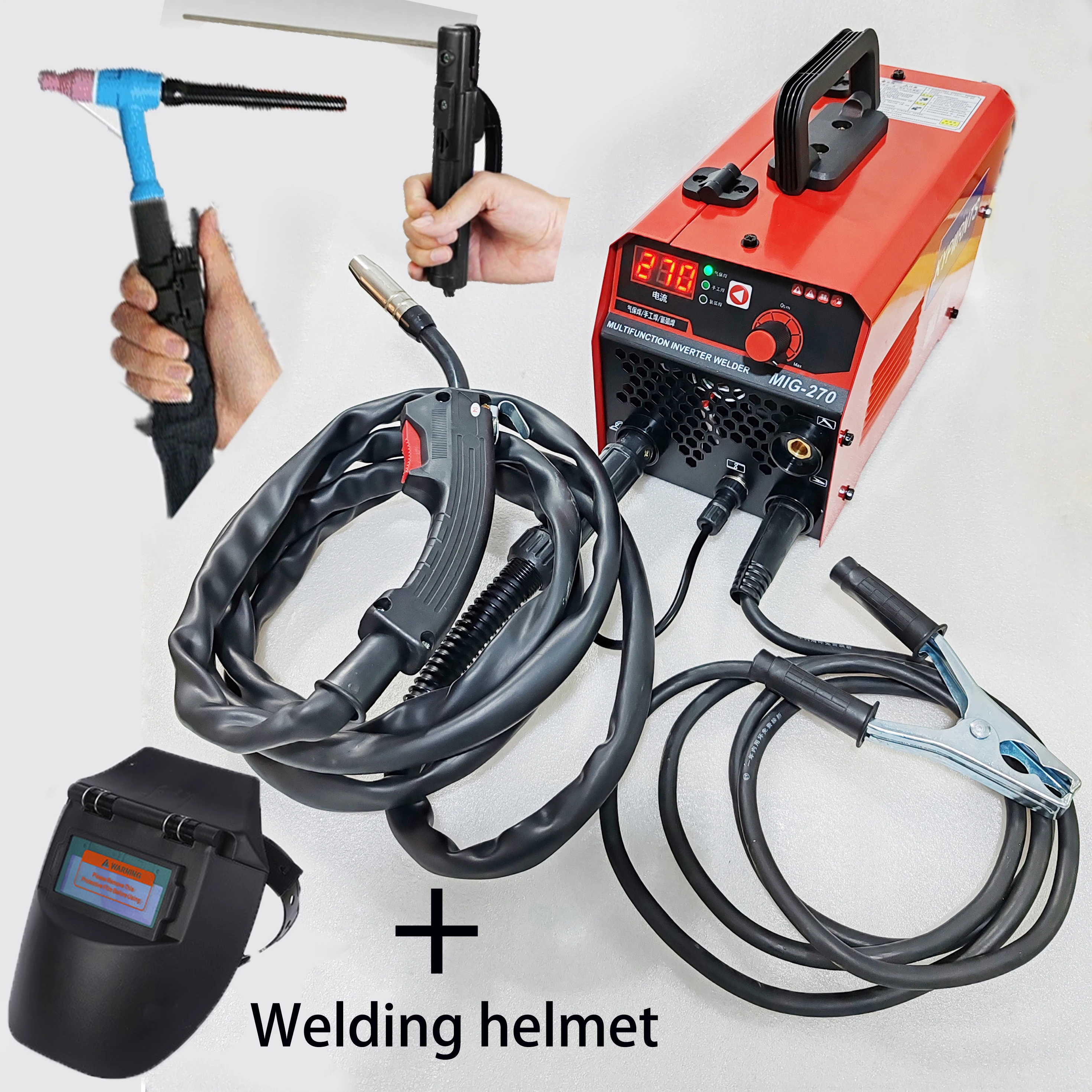 3-in-1-220V-Semi-Automatic-Welding-Machine-IGBT-Inverter-MIG-welder-Gas ...