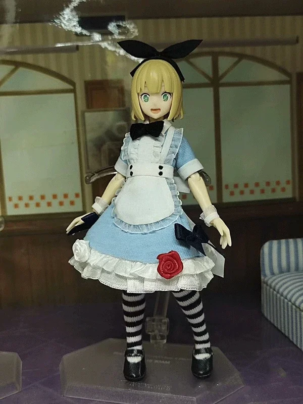 P5-2-1 1/12 Scale Clothes Maid Outfit Dress Model for 6" azone12 figma ...