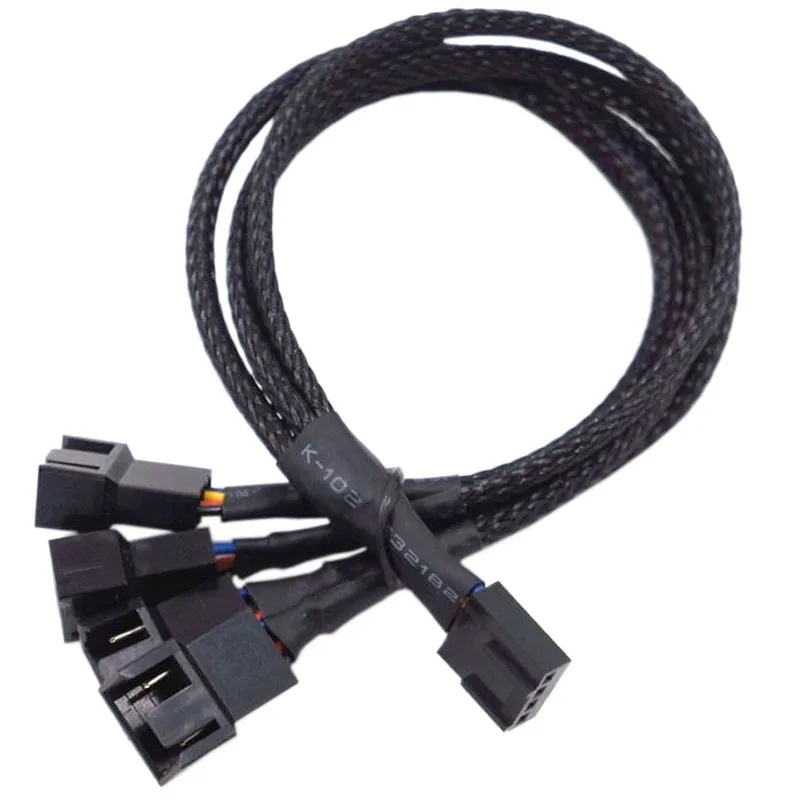 PWM-4pin-Fan-Sleeved-Extension-Splitter-Hub-Cables-Motherboard-CPU-4 ...