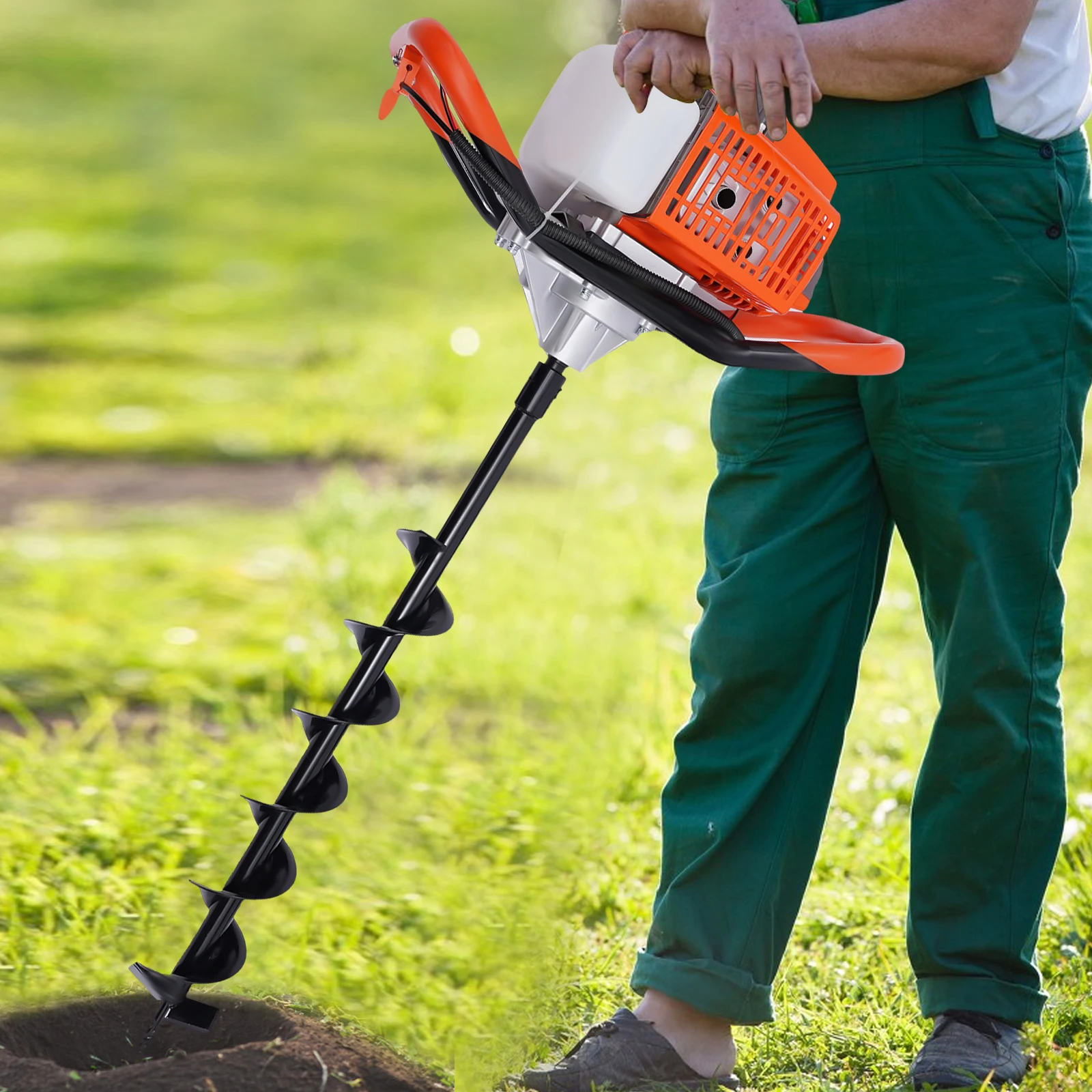 52CC/71CC Gas Powered Post Hole Digger Earth Auger Digging Machine ...