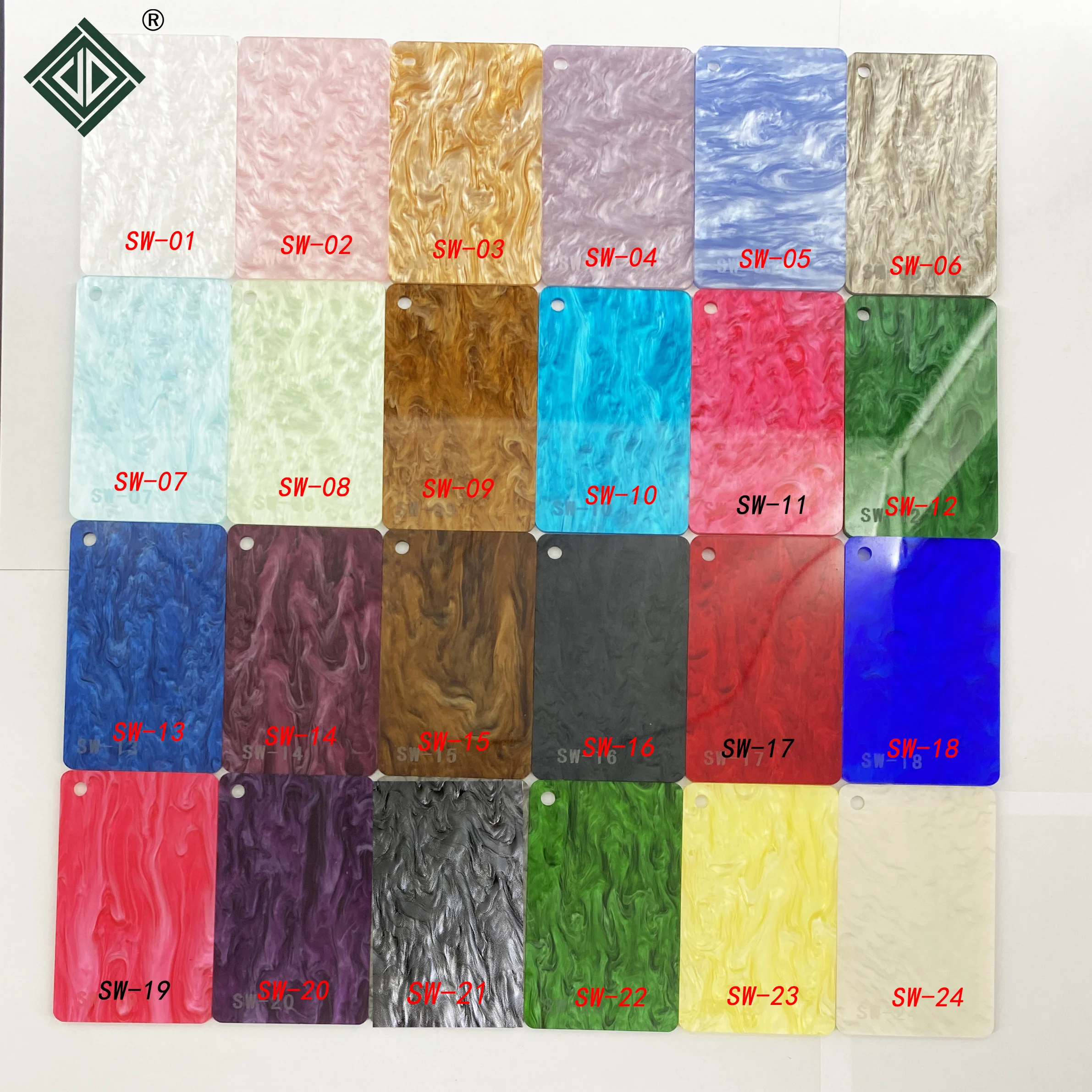 3mm 2 Pieces Fantasy Water Pattern Acrylic Sheet (pmma) Ink Painting ...