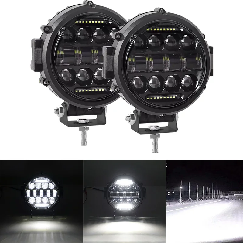 7-inch-60w-Round-Led-Lights-Spotlight-Super-Bright-Offroad-LED-Work ...