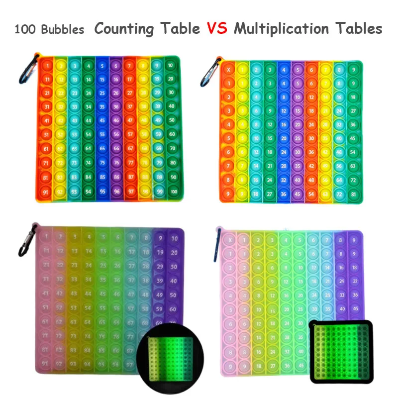 New Montessori Push it Big Size Bubbles Kids Toys Baby Math Arithmetic ...