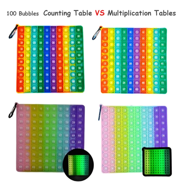 New Montessori Push it Big Size Bubbles Kids Toys Baby Math Arithmetic ...