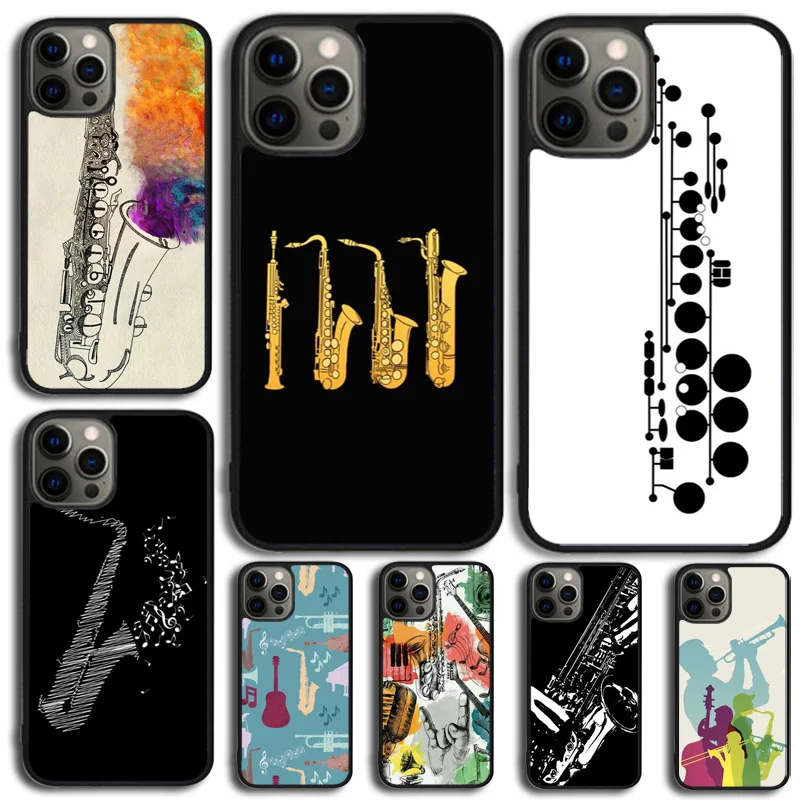 Musical Instruments Saxophone Phone Case For iPhone 17 Air 14 15 16 13 ...