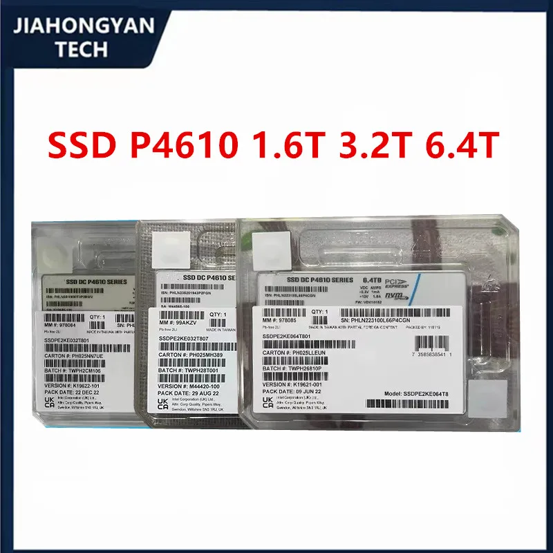 Original FOR Intel DC P4610 1.6T 3.2T 6.4T U.2 PCIE3.0X4 interface NVME ...