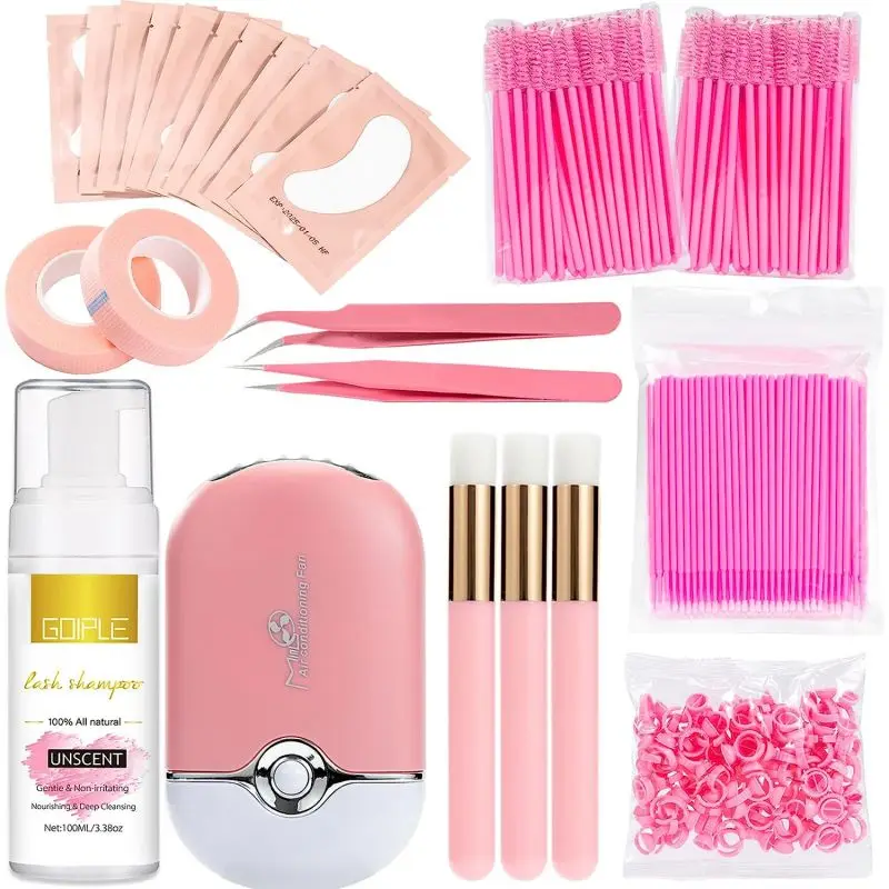 GOIPLE-Lash-Shampoo-Espuma-Mousse-Escovas-De-Limpeza-Ventilador-USB-An ...