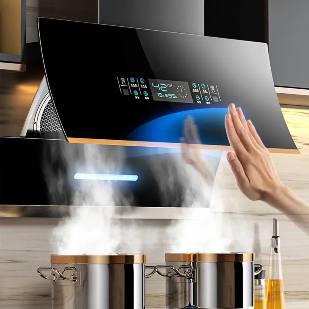 #v 900 Kitchen Exhaust Dual Motor Range Suction Host Household Side ...