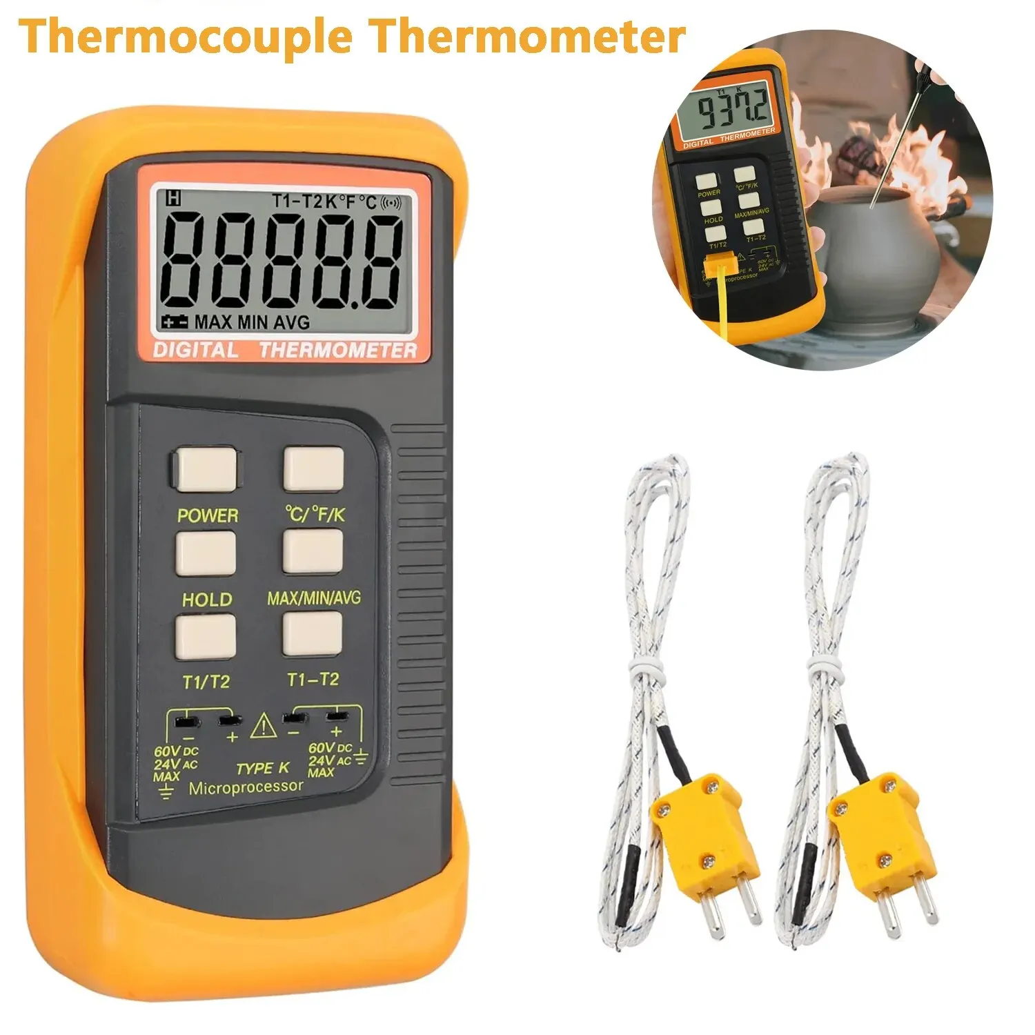 Professional-LCD-Thermocouple-Thermometer-50C-1300C-K-Type-Digital ...