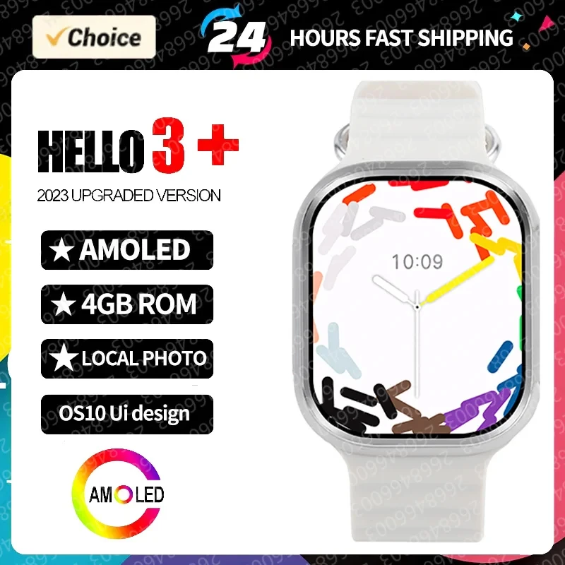Hello-Watch-3-Plus-Series-9-Smartwatch-para-homens-e-mulheres-Amoled ...