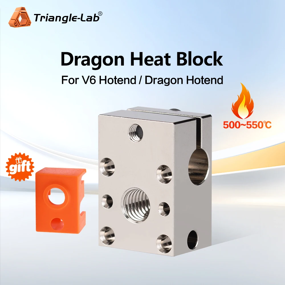 trianglelab Dragon Heat Block for For V6 Hotend / Dragon Hotend Plated ...