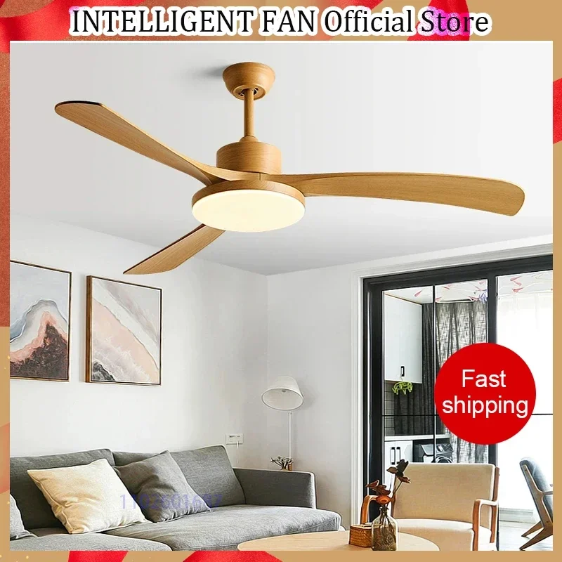 46-Inch-Modern-DC-Ceiling-Fan-Light-Led-Lamp-With-Remot-Control-Black ...