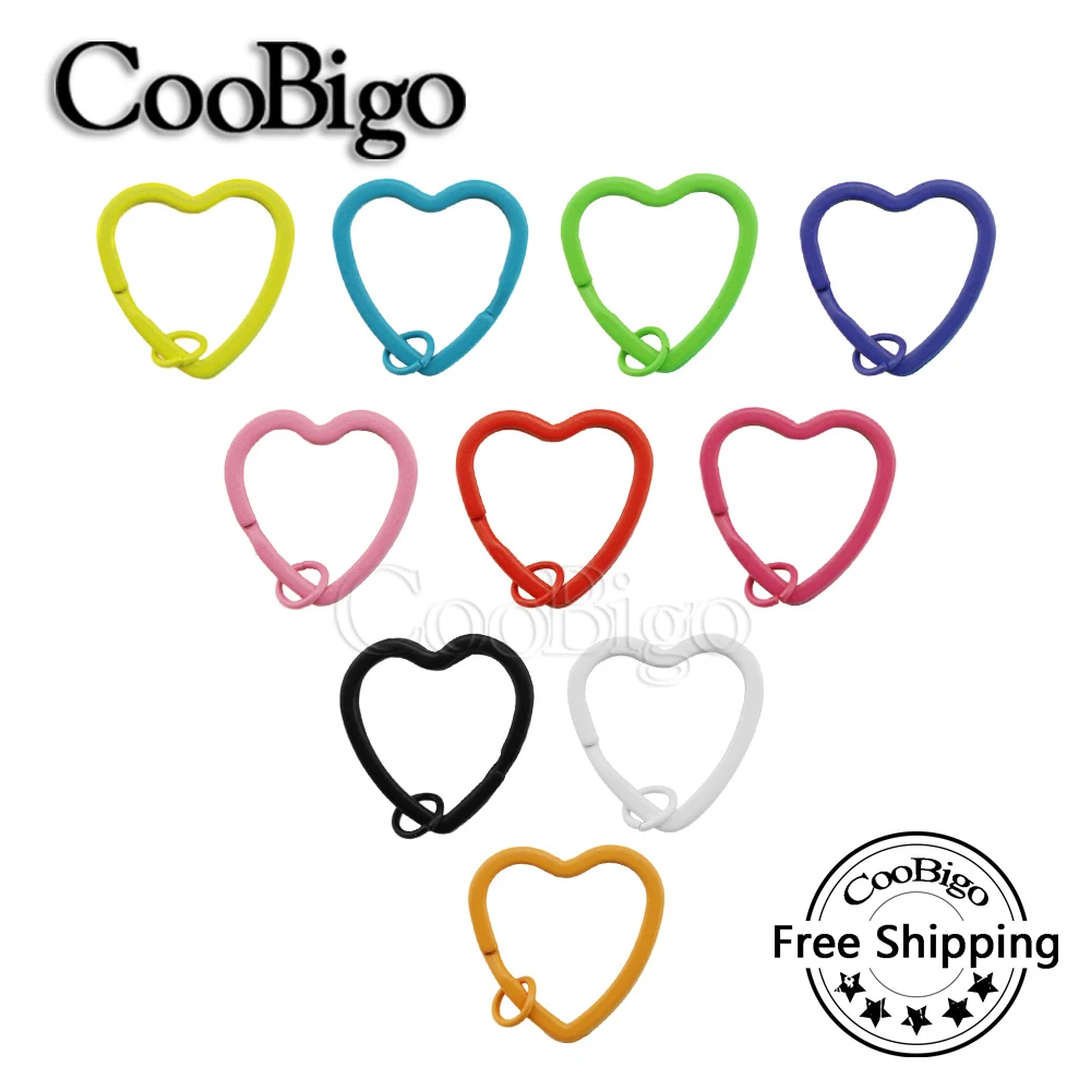 Key-Ring-Keychain-Split-Heart-Shape-Keyring-O-Rings-Keyfob-DIY-Toys ...