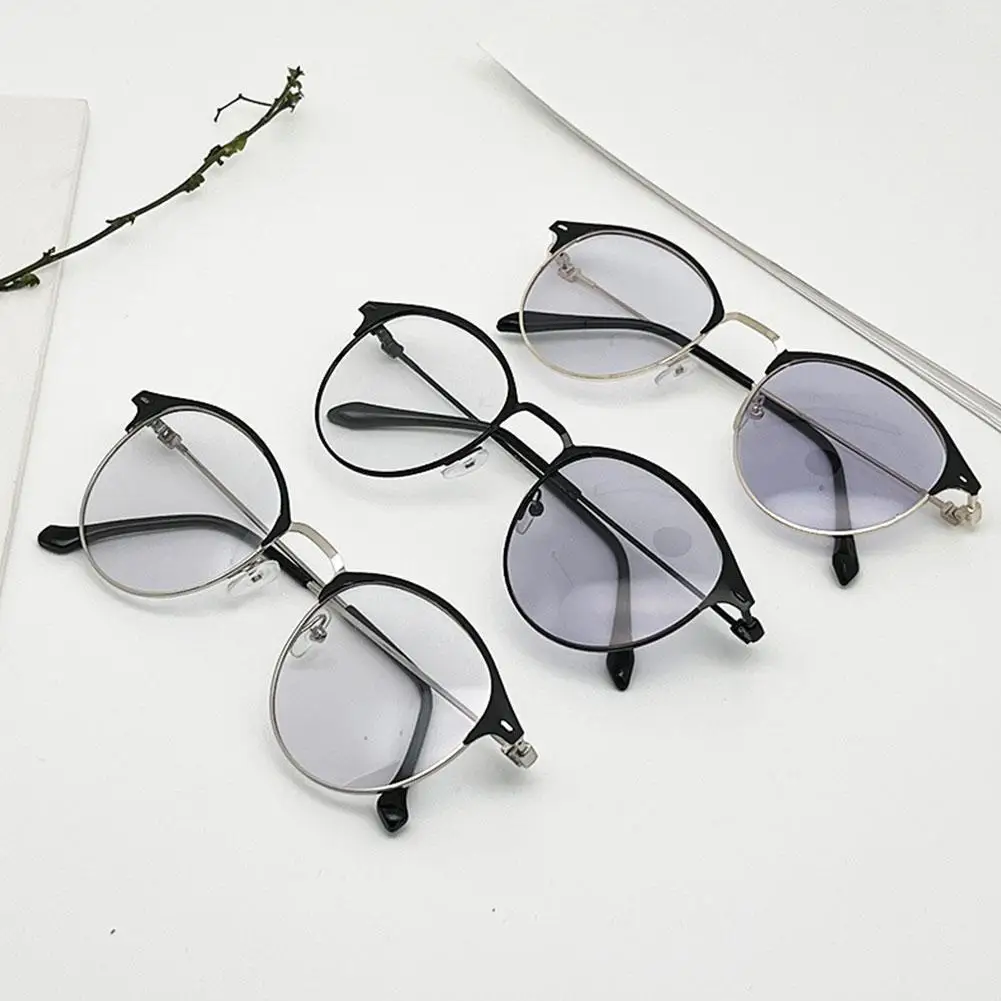 Fashion Photochromic Frame Glasses Anti Blue Lights Women Men Retro ...