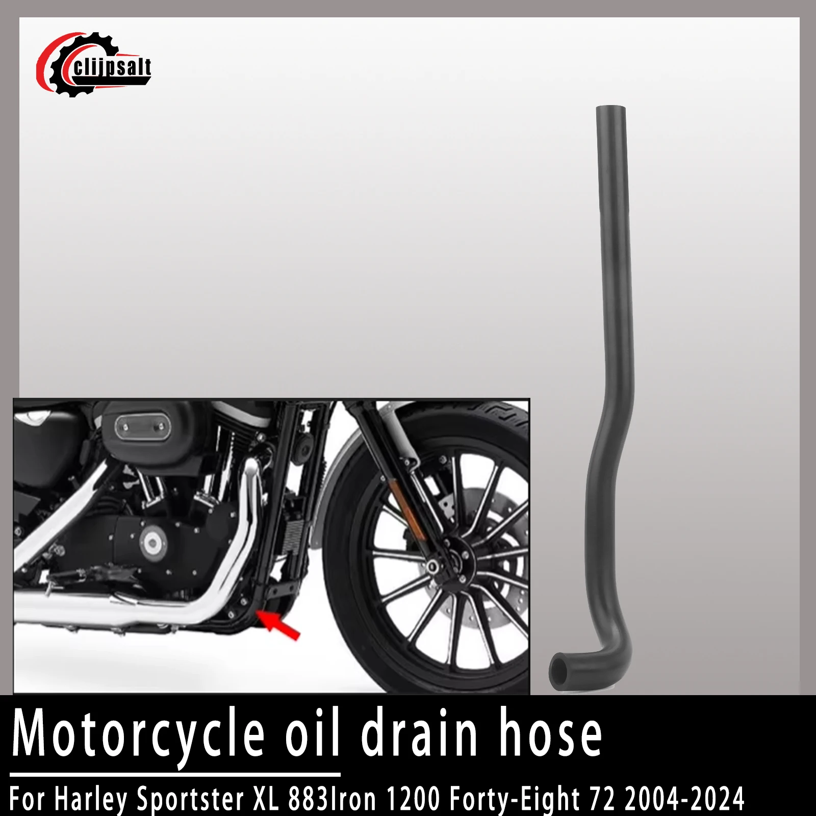 Motorcycle Oil Cooler Tube Oil Drain Hose Line For Harley Sportster XL ...