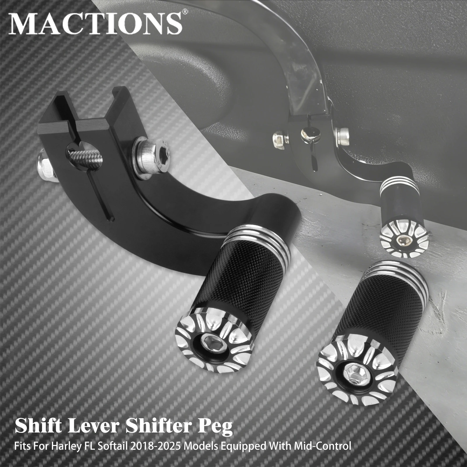 Motorcycle Heel Toe Rear Pedal Shift Lever Shifter Peg Aluminum For ...