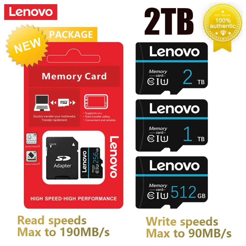 Lenovo-tarjeta-De-Memoria-SD-De-2TB-Micro-TF-De-1TB-512GB-256GB-SD-TF ...