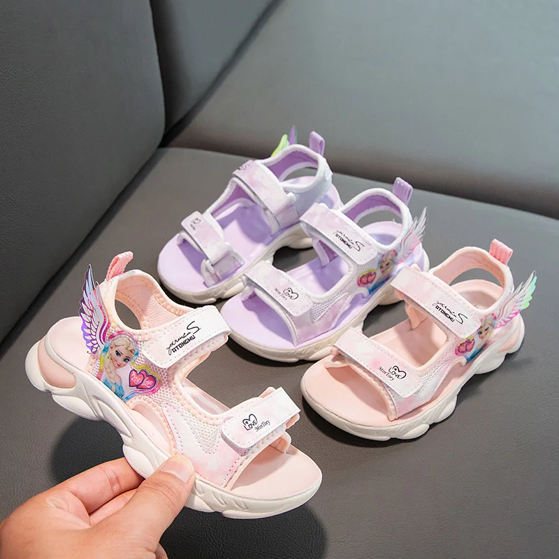 Disney-Children-s-Girls-Casual-Shoes-Sandals-Cartoon-Open-Toe-Girl ...
