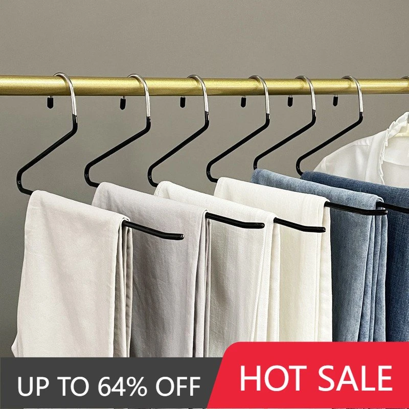 10pcs Stainless Steel Pants Hangers,Open-Ended Metal Trousers Racks ...
