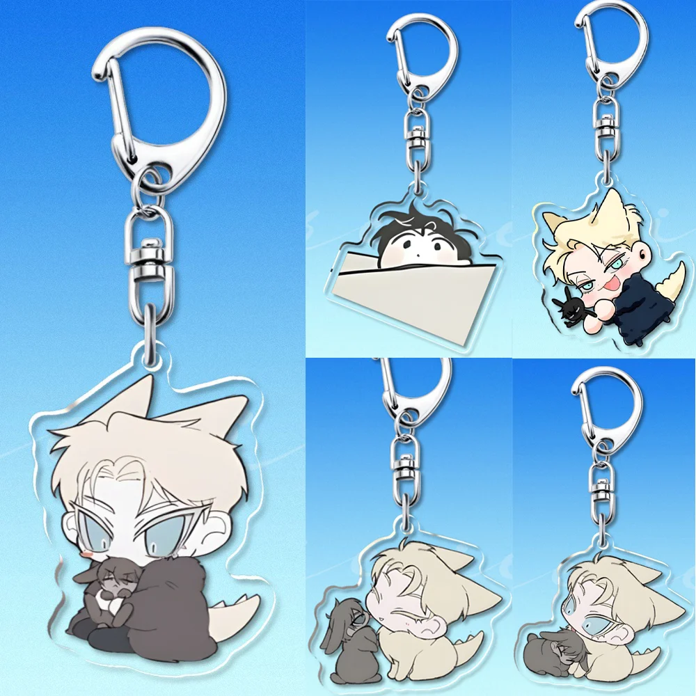 Anime Roses and Champagne Korean Cartoon BL Manga Figures Acrylic Key ...