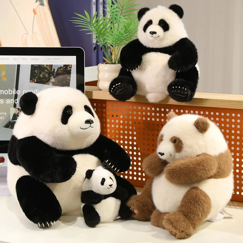 35cm Cute Zoo Panda Plush Toy Kawaii Stuffed Animals QiZai Panda Bears ...