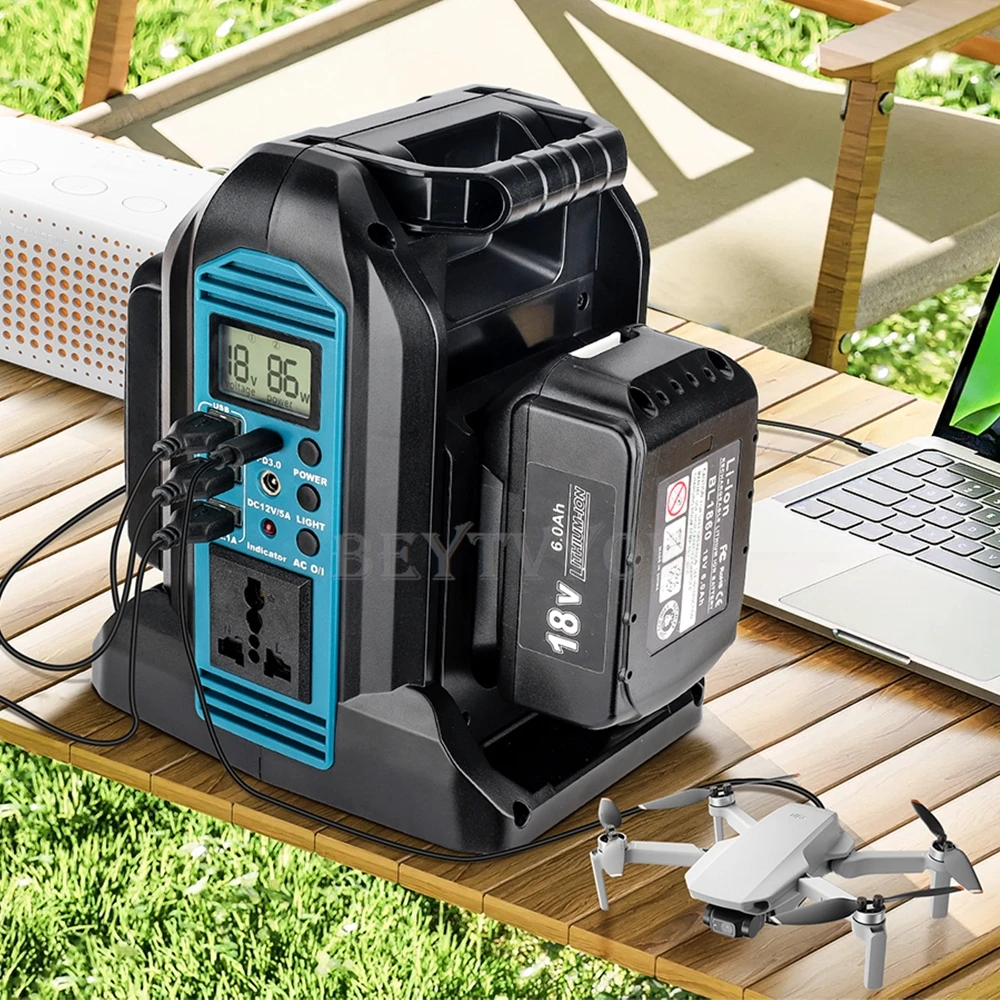 Power Inverter Compatible with Makita 18V Battery 2-Ports 350W DC 18V ...