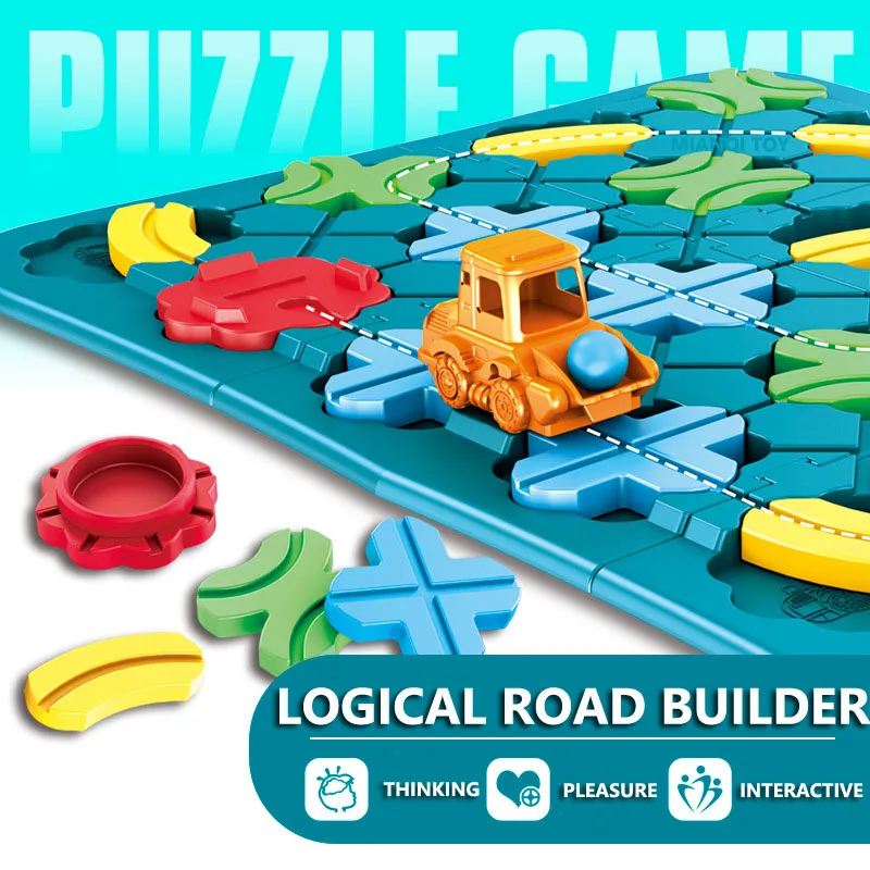Kids-Road-Maze-Montessori-Logical-Road-Builder-Game-Assembly-Building ...