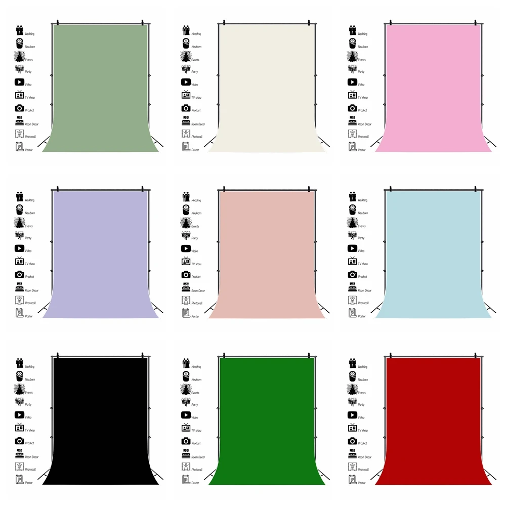 Black-White-Solid-Color-Backdrop-Blue-Pink-Wedding-Kids-Baby-Shower ...