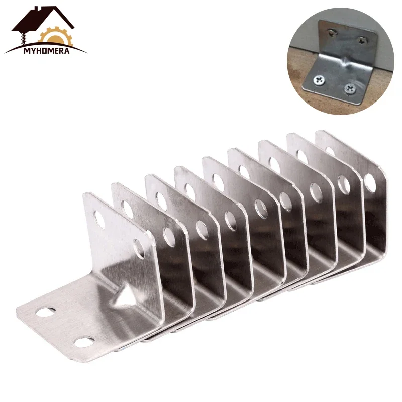 10-Pieces-Stainless-Steel-Corner-Brackets-Connectors-Corner-Stand-Right ...